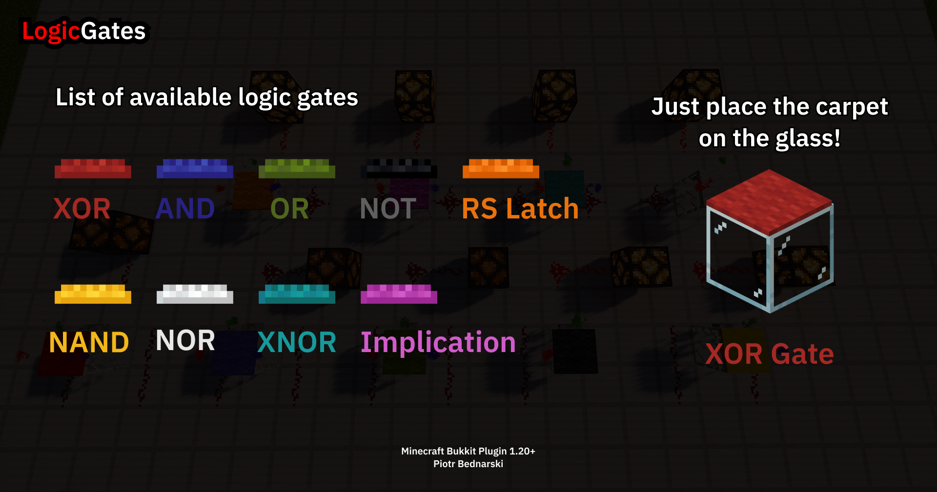 Spigot - LogicGates [1.16 - 1.21] | Redstone logic gates in one block ...