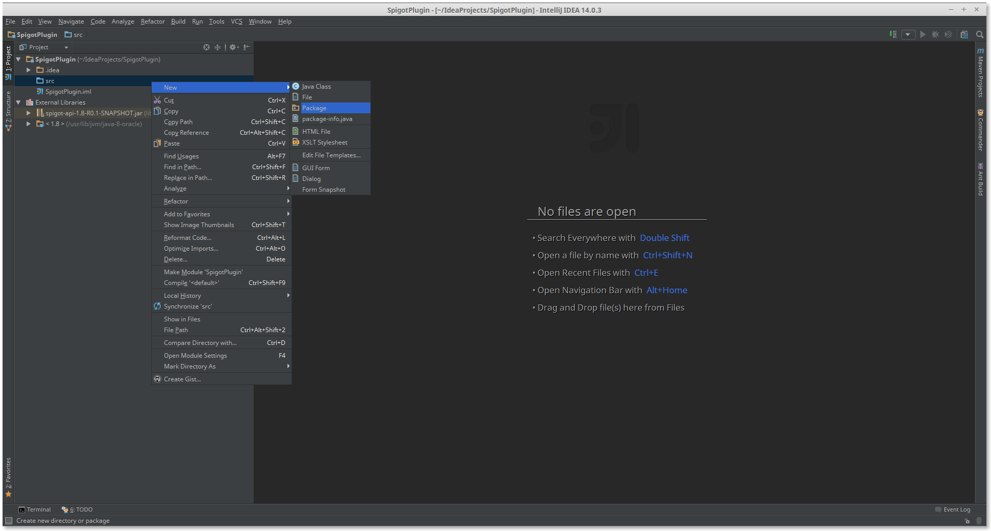 Creating a blank Spigot plugin in IntelliJ IDEA | SpigotMC - High ...
