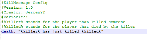 KillMessage | 100% Editable | SpigotMC - High Performance Minecraft ...