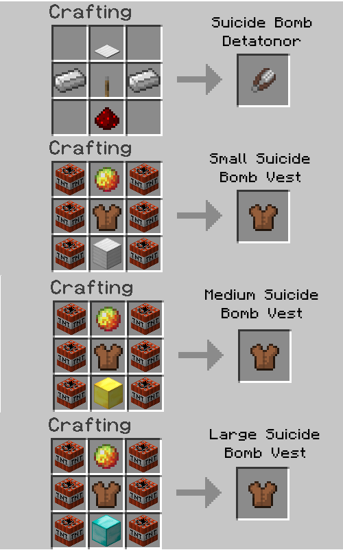Suicide Bomb - Explosive Vest | SpigotMC - High Performance Minecraft ...