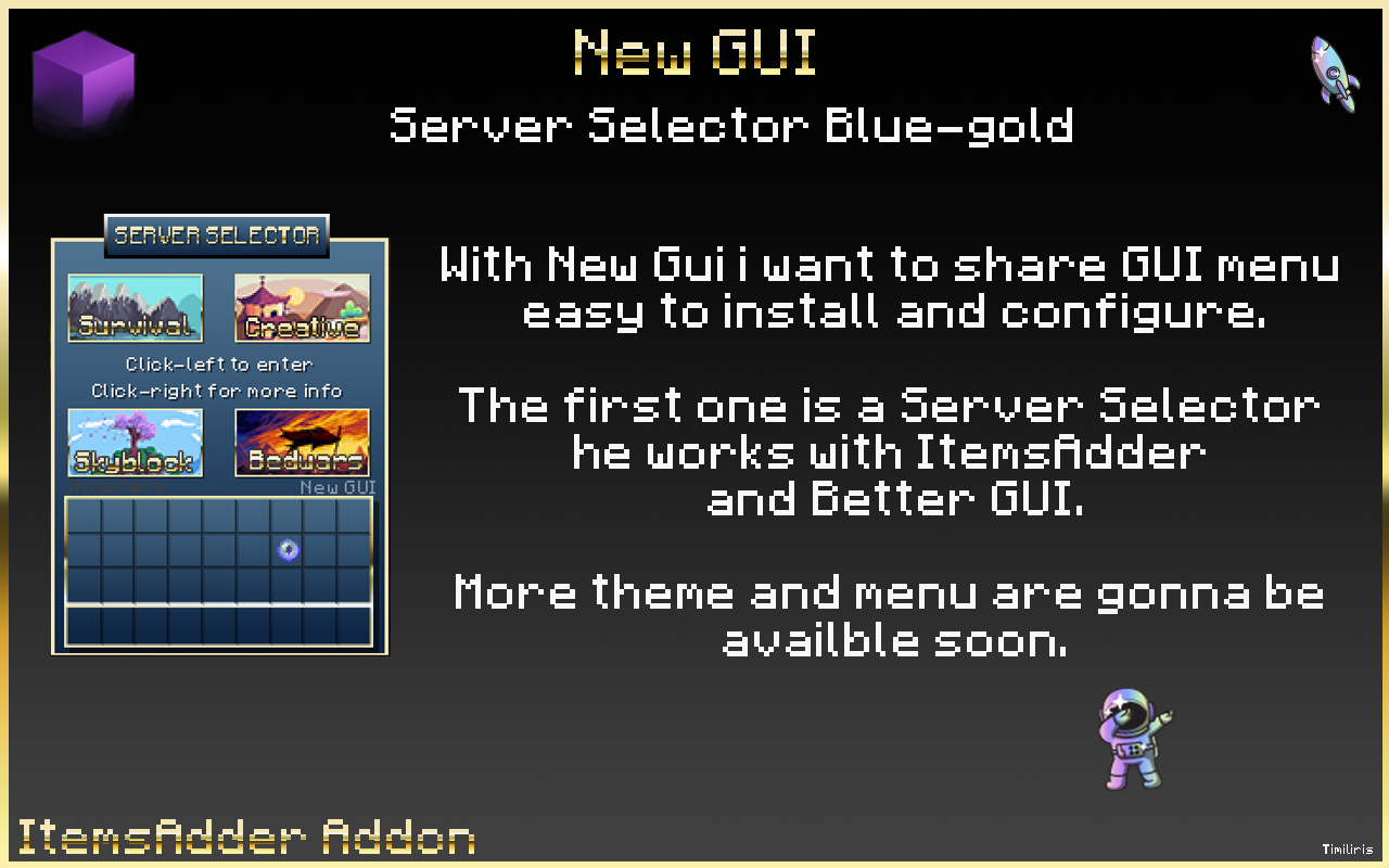 (Out Dated)⭐⭐ New Gui ⭐⭐ ItemsAdder Addon - Server Selector | SpigotMC ...