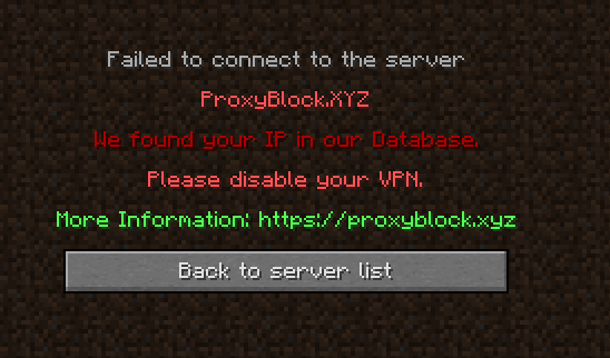 ProxyBlock.XYZ - Best FREE VPN/Proxy Detection | SpigotMC - High ...