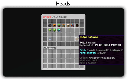 zHead - Database plugin for heads | SpigotMC - High Performance ...
