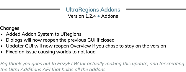Ultra Regions - UltraRegions Addons | SpigotMC - High Performance ...