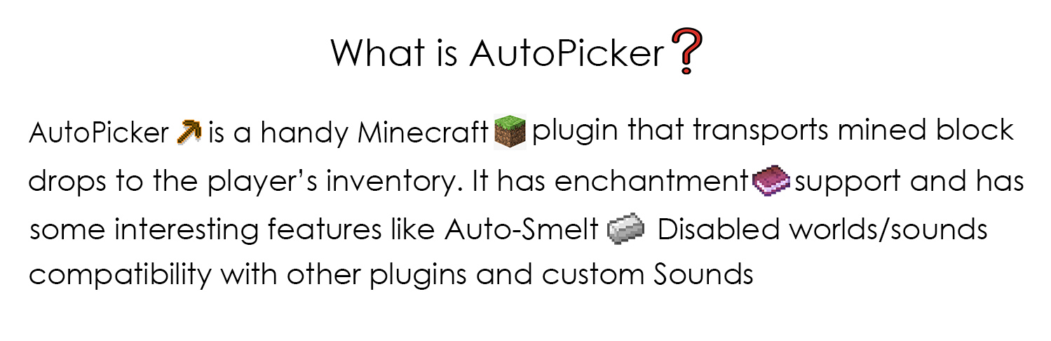 AutoPicker | SpigotMC - High Performance Minecraft Software