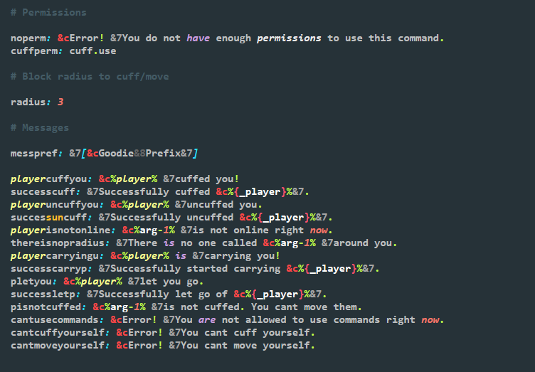 Cuff - Skript | SpigotMC - High Performance Minecraft Community