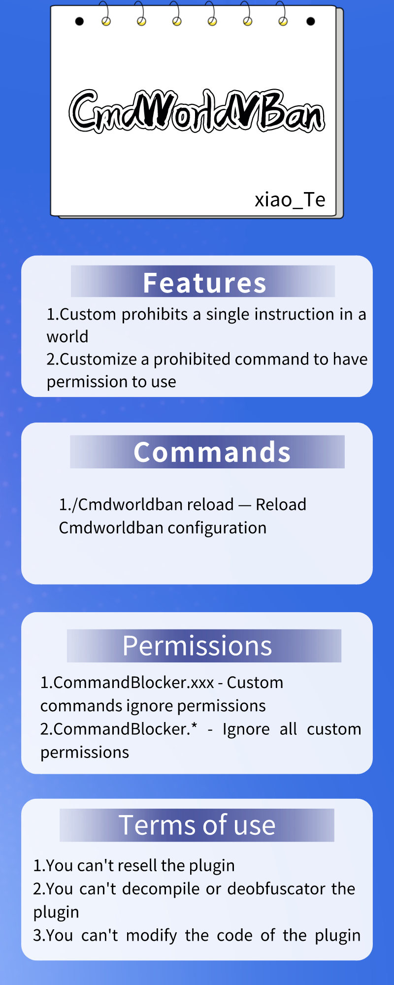 CommandBlocker | SpigotMC - High Performance Minecraft Community