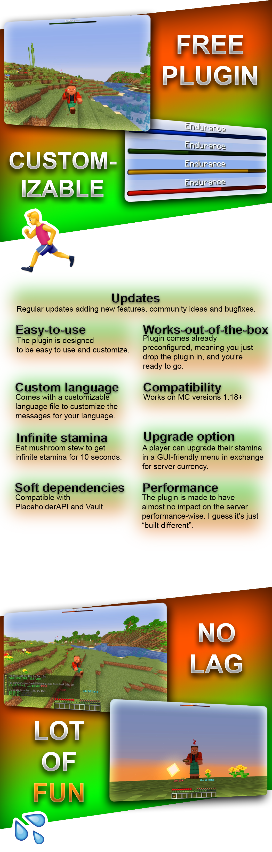 ⚡ Endurance | Stamina ⚡ [1.18 - 1.21] | SpigotMC - High Performance Minecraft Community