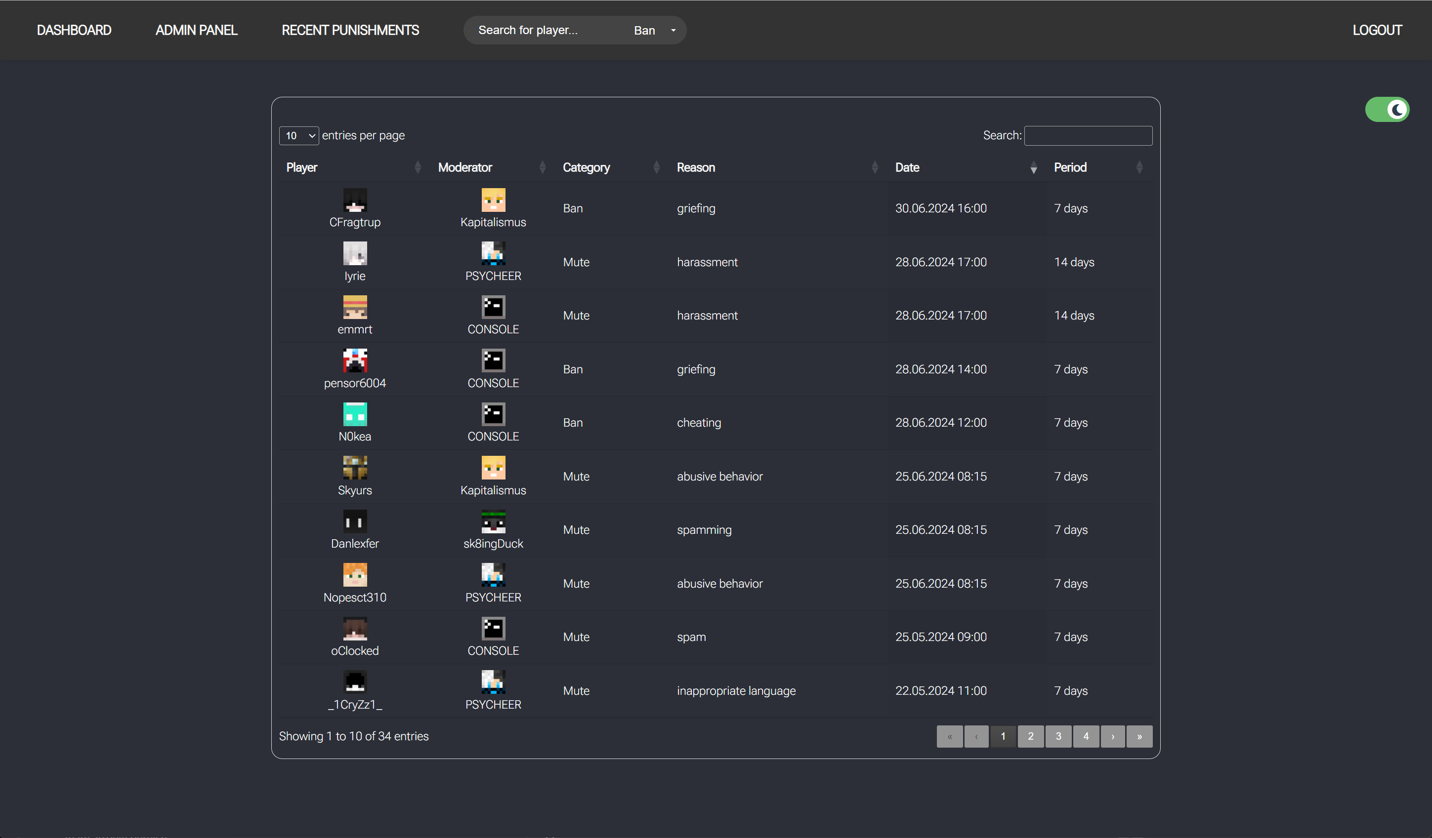Mute System with Web Admin Panel [1.8 - 1.21] | SpigotMC - High ...