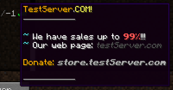 AdvancedNMotd - Let Your Motd Smile :) - New! HoverMotd added! Now requires ProtocolLib ...