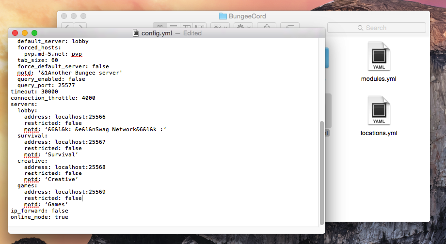 BungeeCord Installation [Mac] | SpigotMC - High Performance Minecraft ...