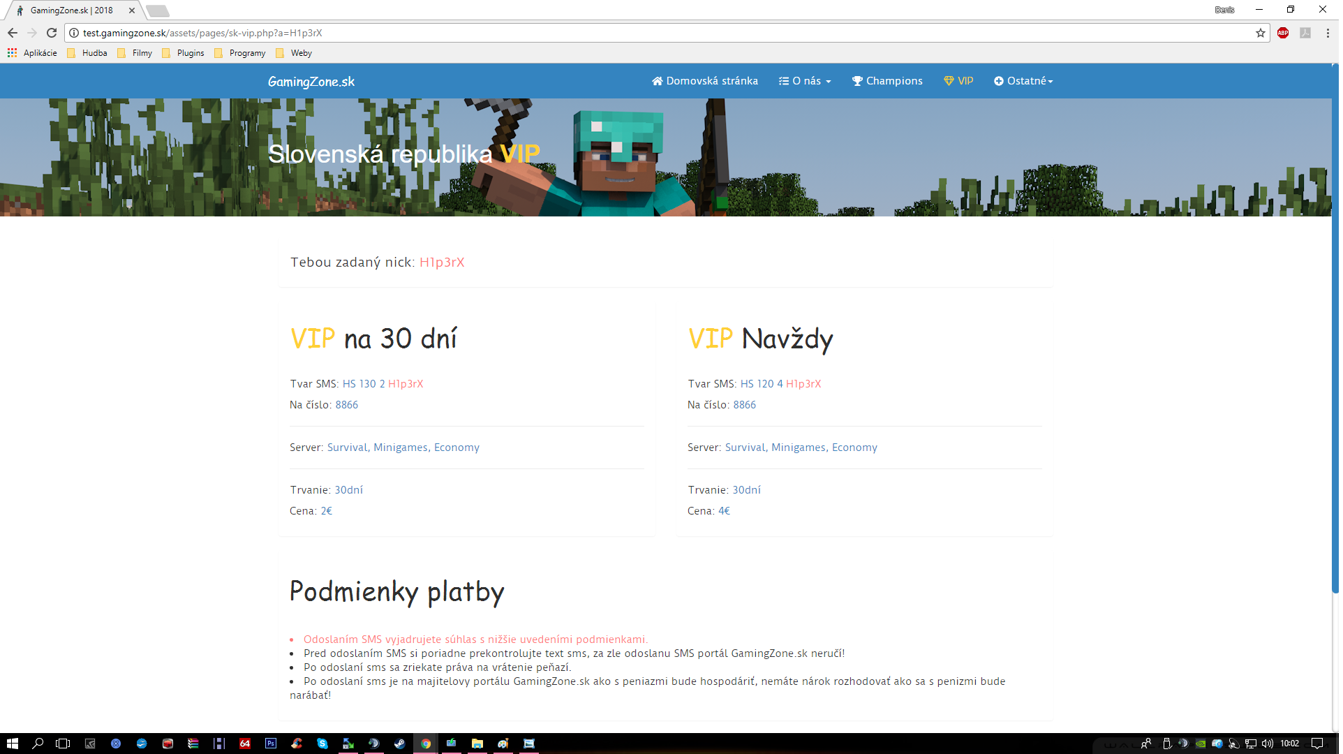 Minecraft Full WEB, Server statu, team, unregister, VIP system | SpigotMC - High Performance ...
