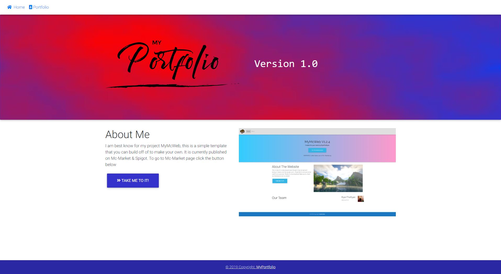 FREE | MyPortfolio | Perfect Portfolio Template | SpigotMC - High ...