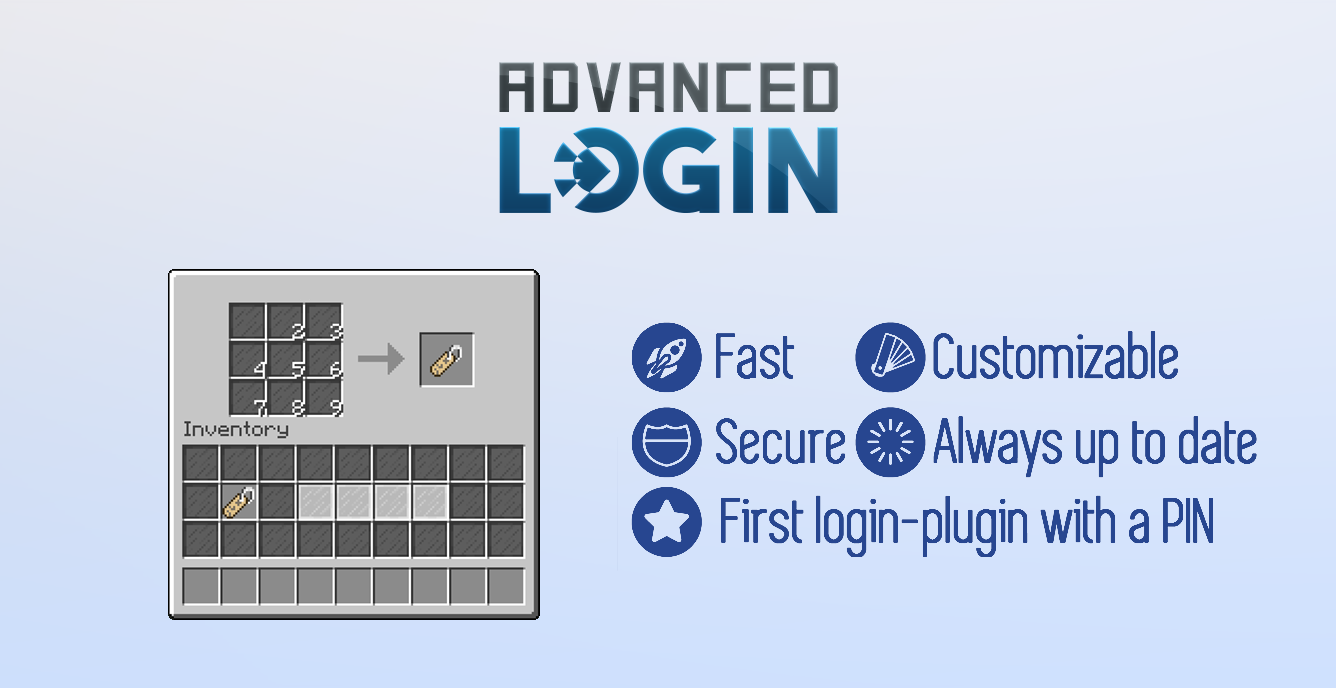 AdvancedLogin (PIN GUI Login) | SpigotMC - High Performance Minecraft ...