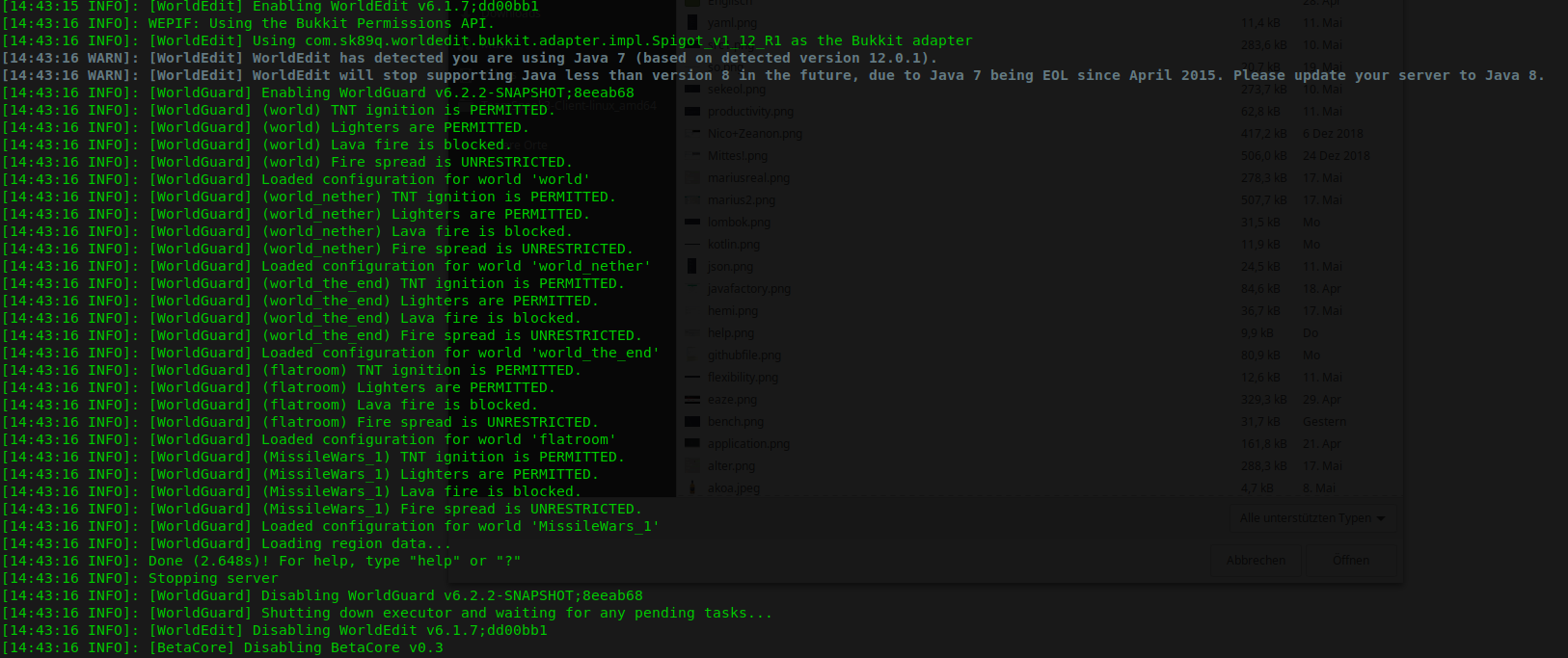 WorldEdit Java 12 Bug. | SpigotMC - High Performance Minecraft Community