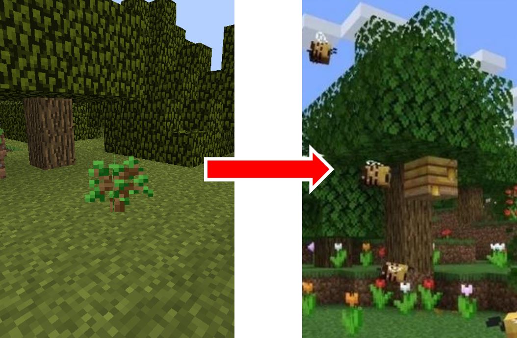 BeeHivesTrees - Grow trees from saplings with bees! | SpigotMC - High ...