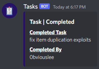 Tasked • Simple Task Assignment • Discord Integration | SpigotMC - High ...