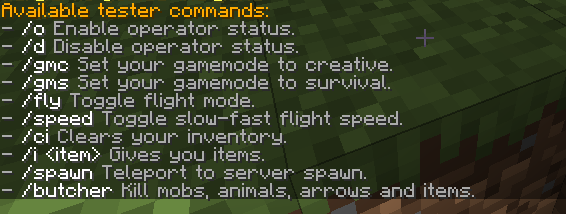 Tester | SpigotMC - High Performance Minecraft Community