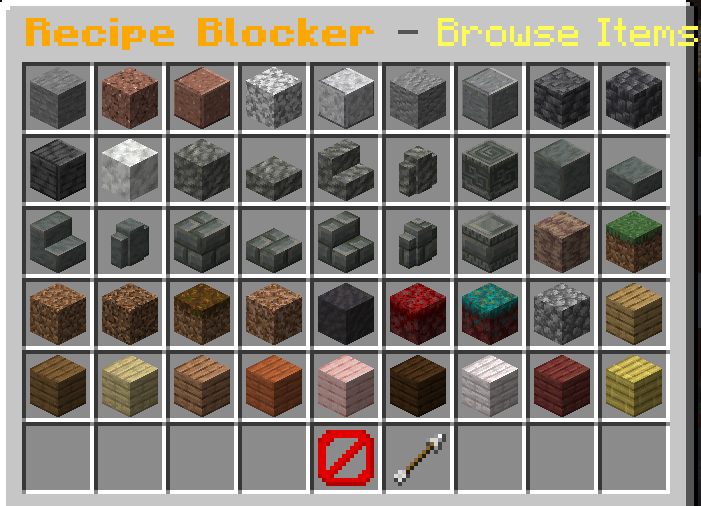 RecipeBlocker - Block Crafting Recipes | SpigotMC - High Performance ...