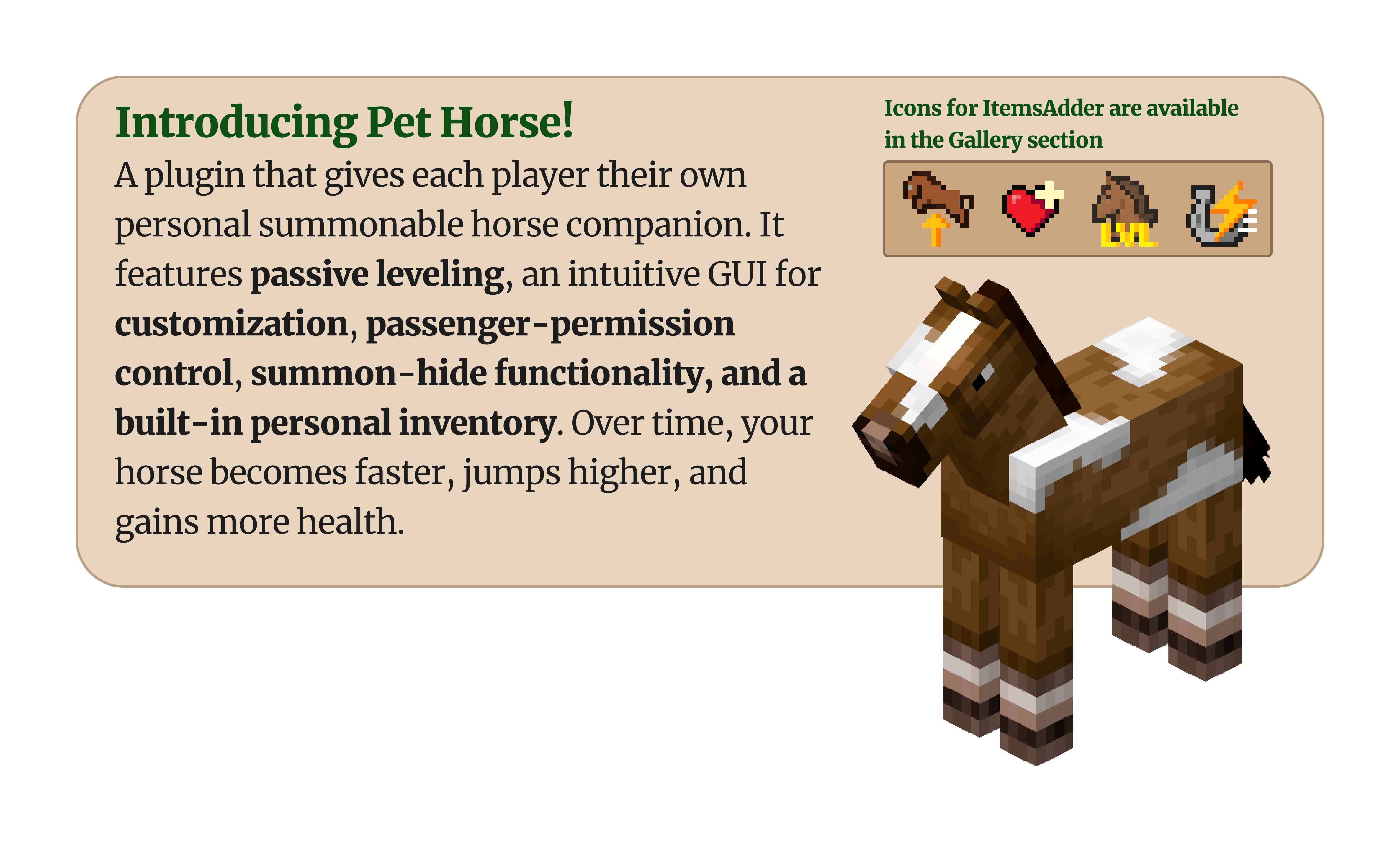 Pet Horse | SpigotMC - High Performance Minecraft Software