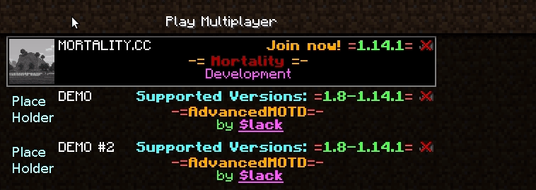 AdvancedMOTD | SpigotMC - High Performance Minecraft Software