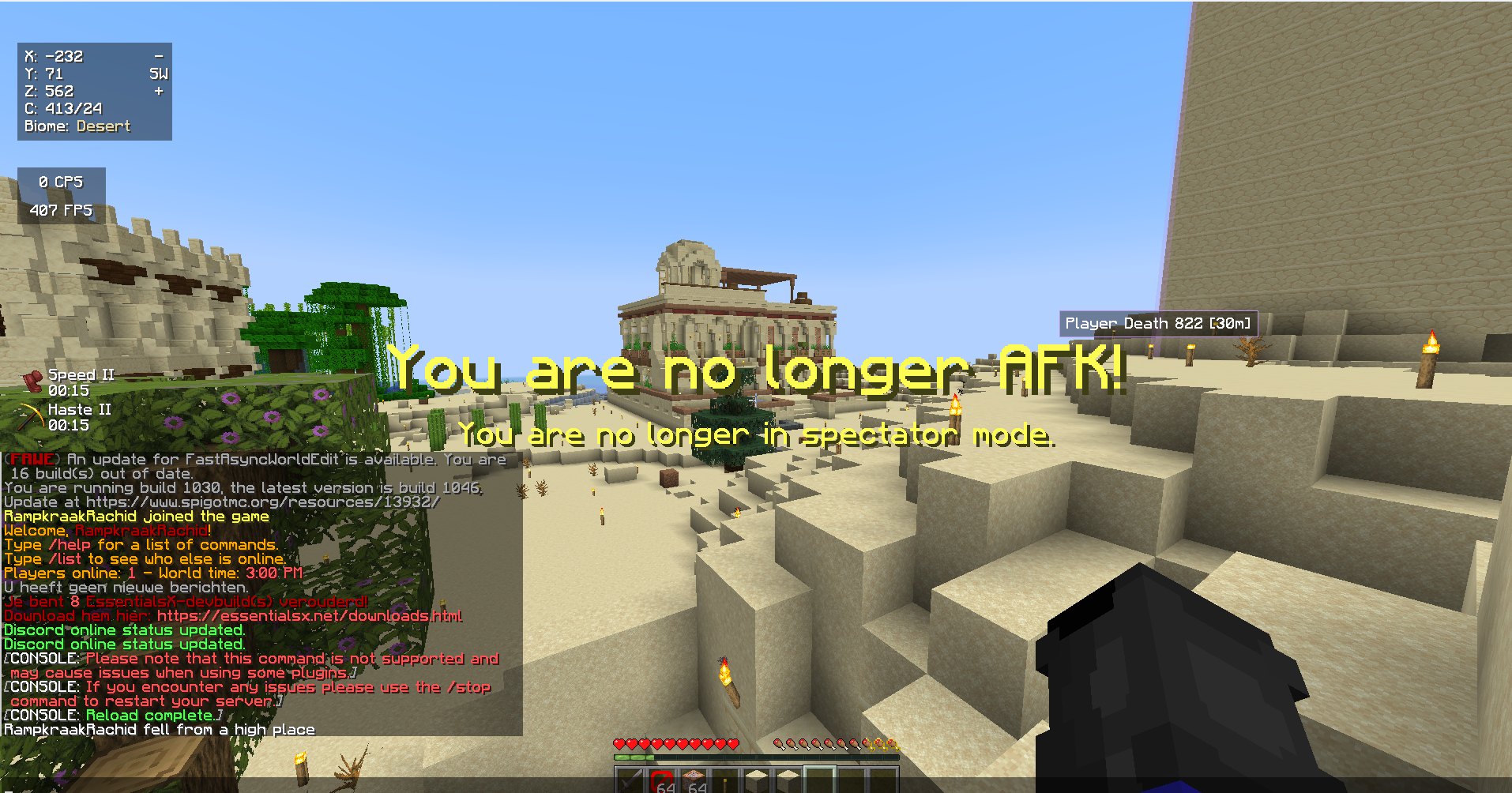 AFK Plugin with Config | SpigotMC - High Performance Minecraft Community