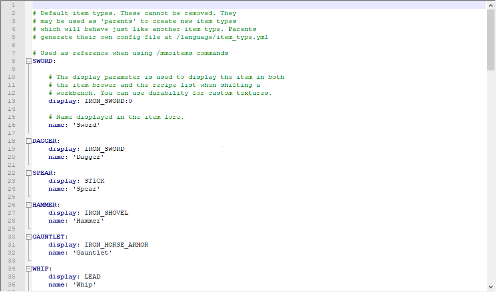 Item Types | SpigotMC - High Performance Minecraft Software