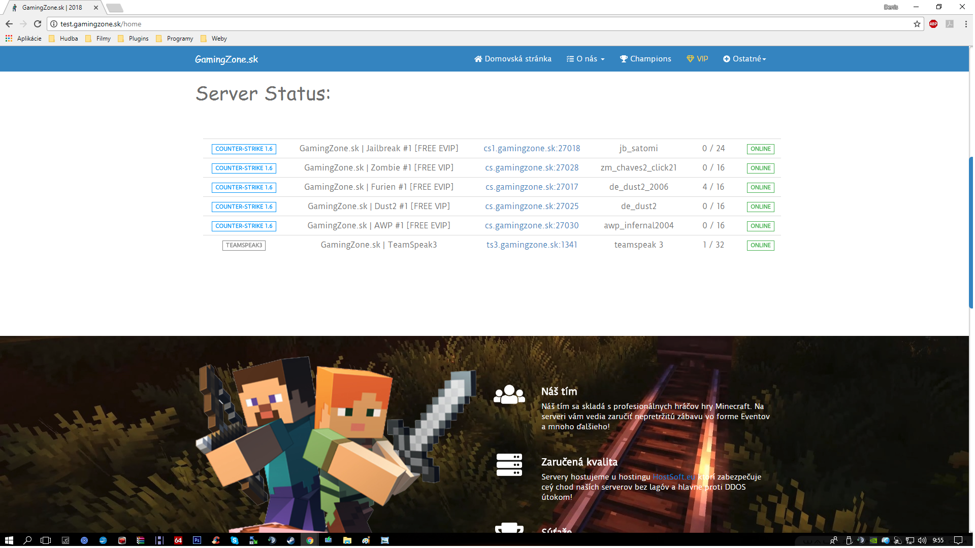 Minecraft Full WEB, Server statu, team, unregister, VIP system | SpigotMC - High Performance ...