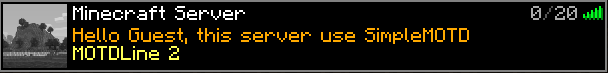 SimpleMOTD | SpigotMC - High Performance Minecraft Community