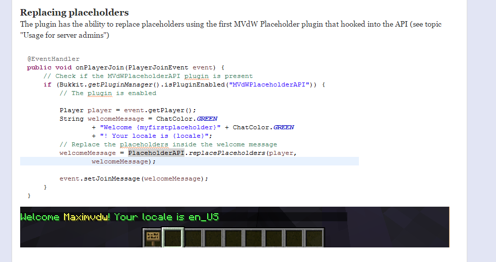 Spigot - MVdWPlaceholderAPI | SpigotMC - High Performance Minecraft ...