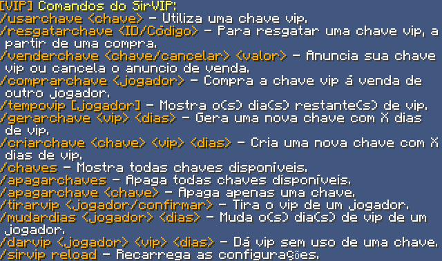 SirVIP - O Seu Melhor Plugin de VIP ! | SpigotMC - High Performance ...