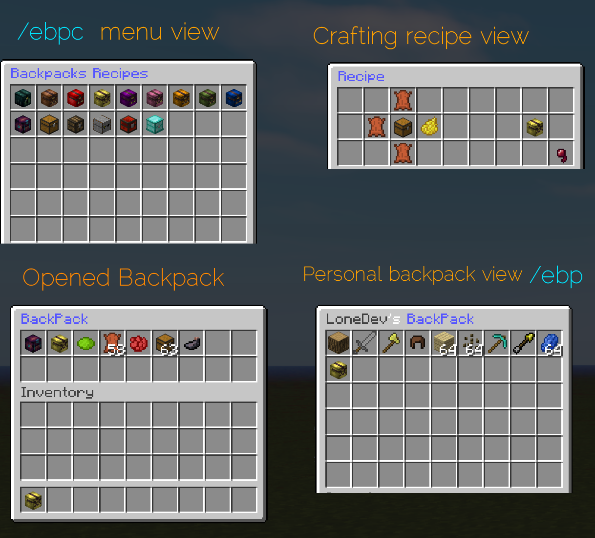 EPIC BackPacks | SpigotMC - High Performance Minecraft Software