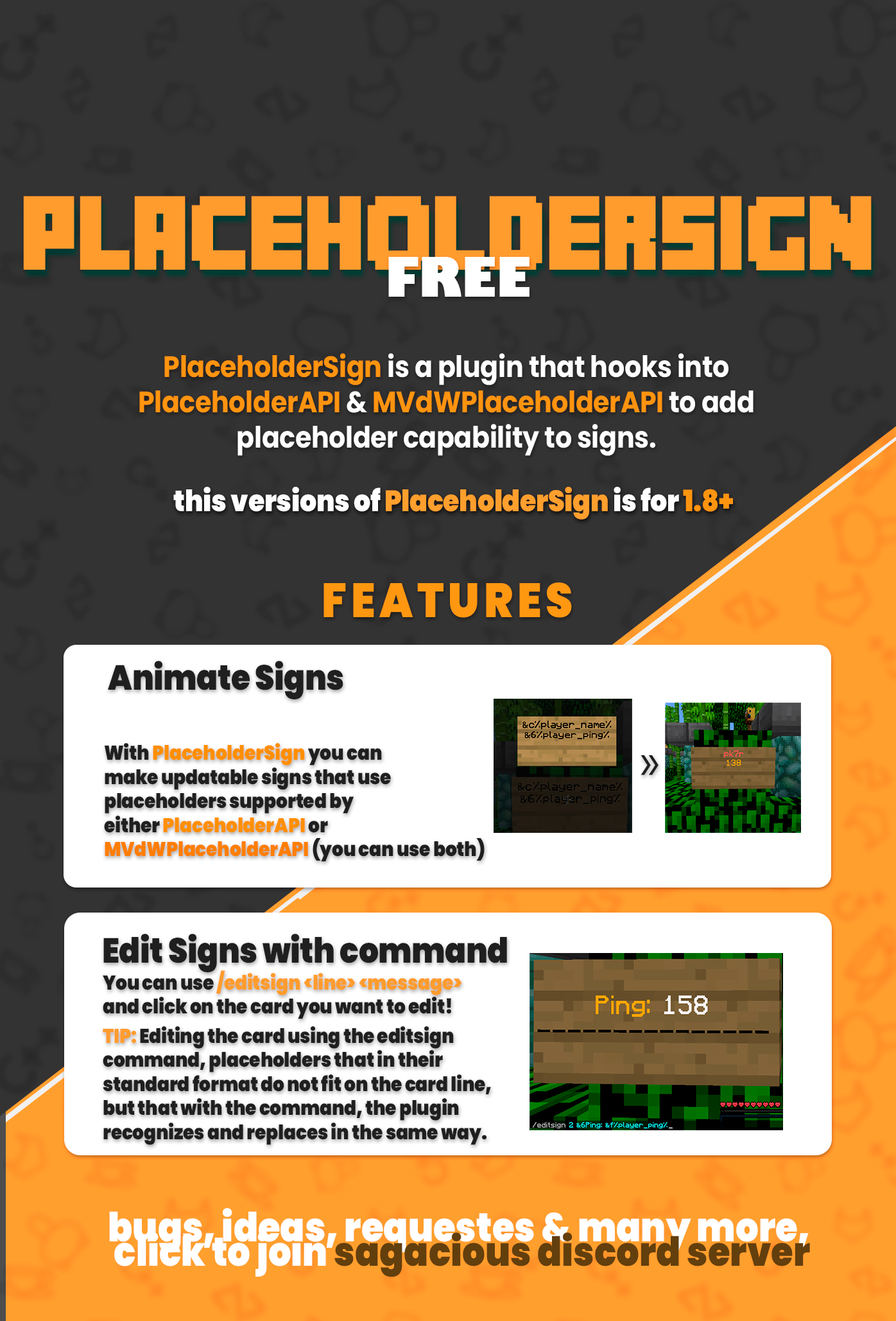 PlaceholderSIGN | SpigotMC - High Performance Minecraft Community