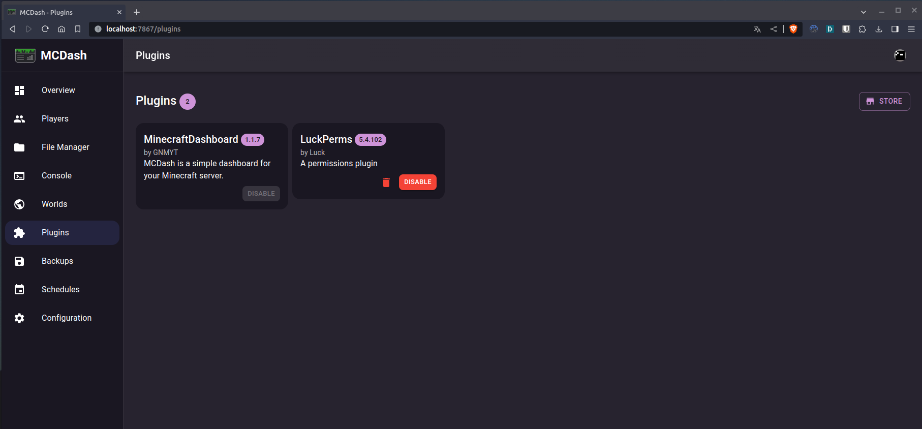 MCDash Simple Minecraft Dashboard [BETA] | SpigotMC - High Performance Minecraft Community